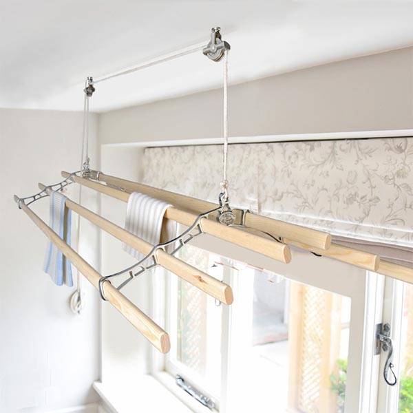 Chrome Victorian Clothes Dryer | Six Laths Solid Brass Kitchen Maid®