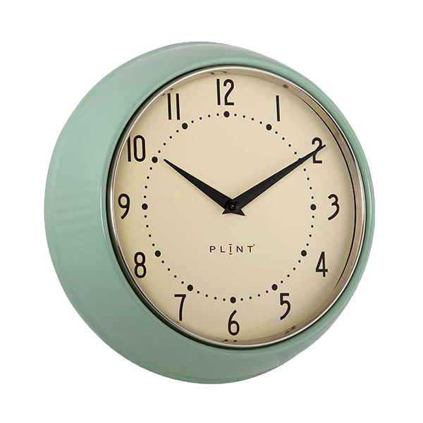 Green Retro Kitchen Clock | PLINT Leaf Green Wall Clock